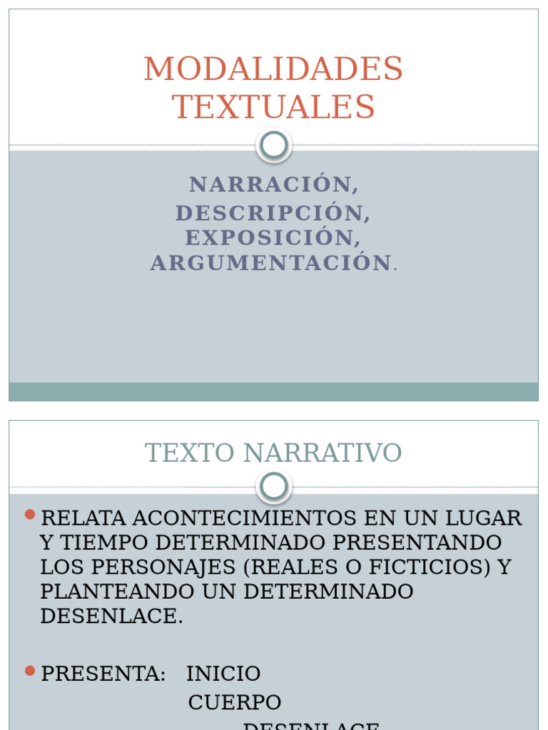 12.1 Modalidades Textuales | PDF