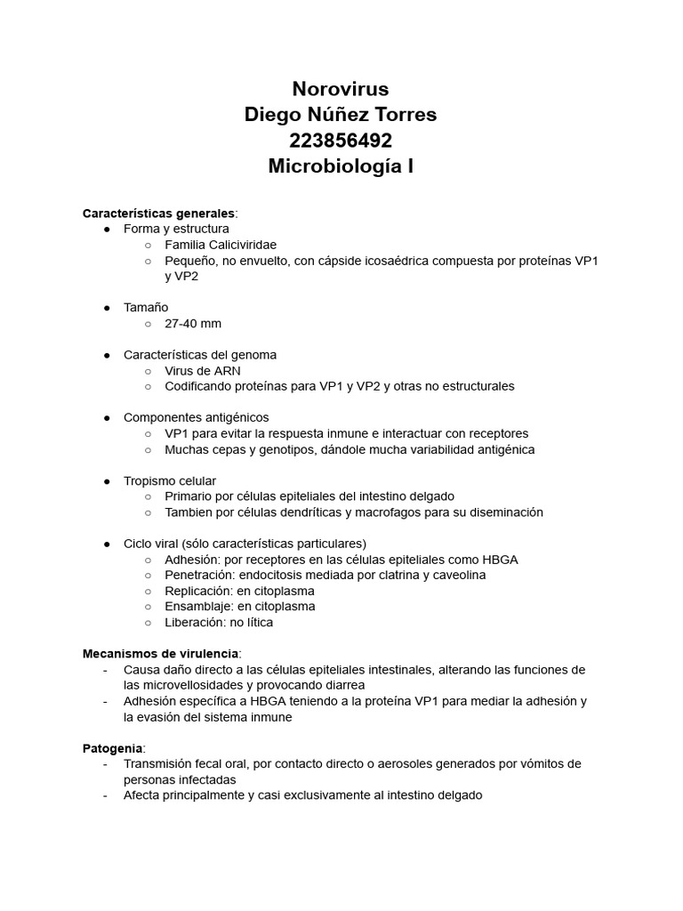 Norovirus | PDF | Virus | Diarrea
