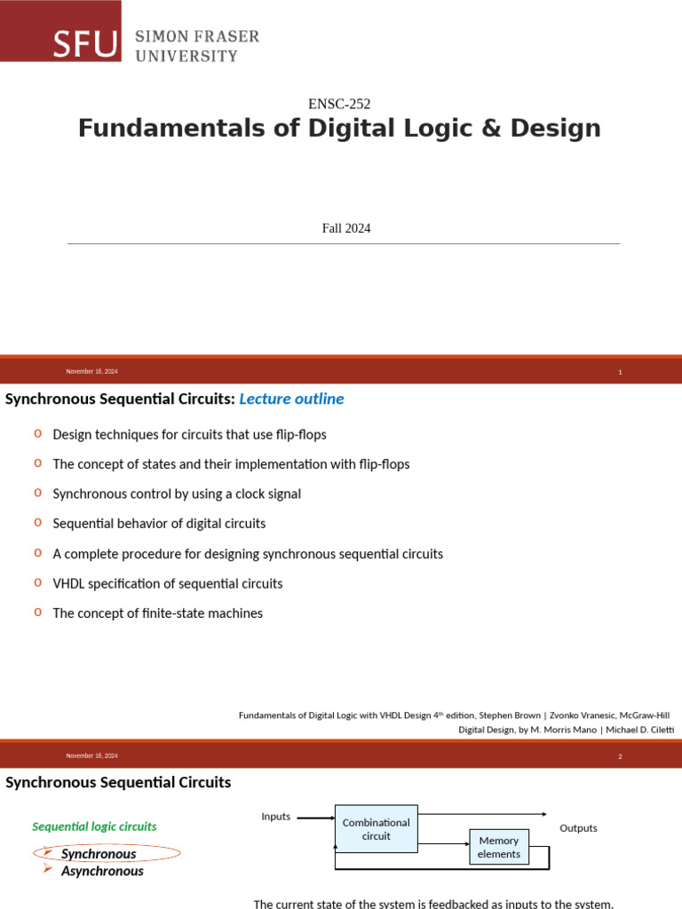 87 L6 Synchronous Sequential Circuits Part 1 Analyzing Procedure | PDF | Electronic Design ...