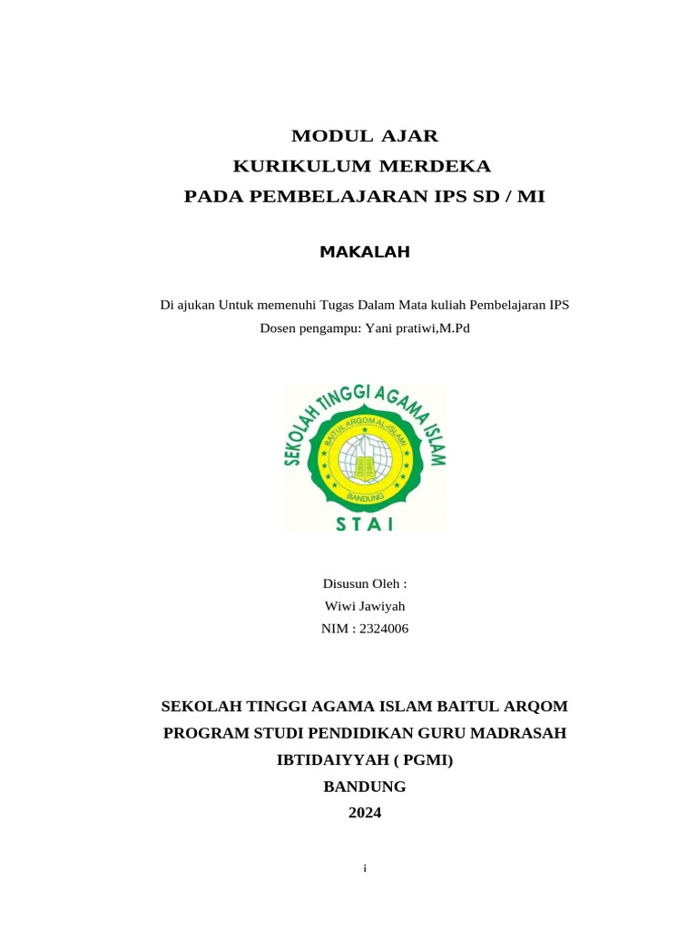 Makalah Modul Ajar IPS | PDF | Karier & Perkembangan