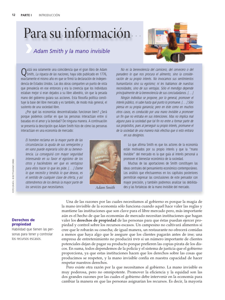 Adam Smith y La Mano Invisible Principios de Economia | PDF | Adam ...