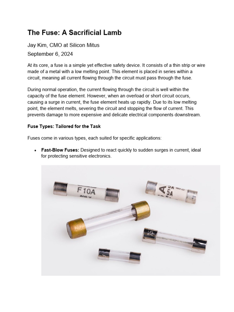 The Fuse | PDF | Fuse (Electrical) | Electronics