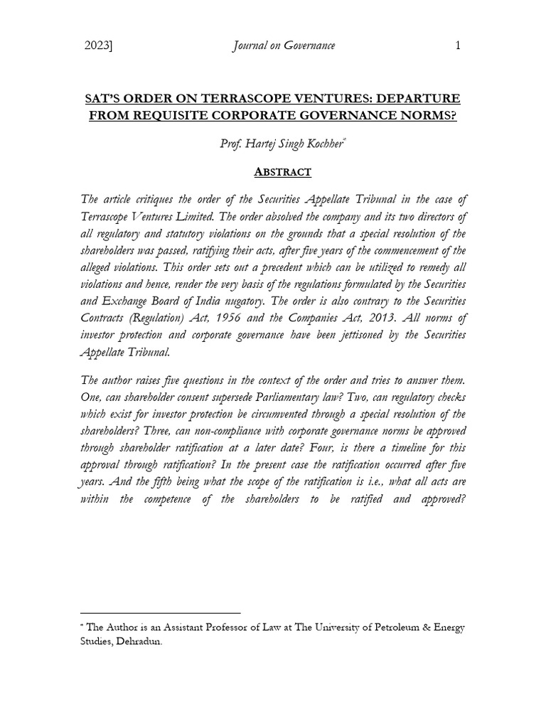 Sample Article | PDF | Ratification | Regulatory Compliance