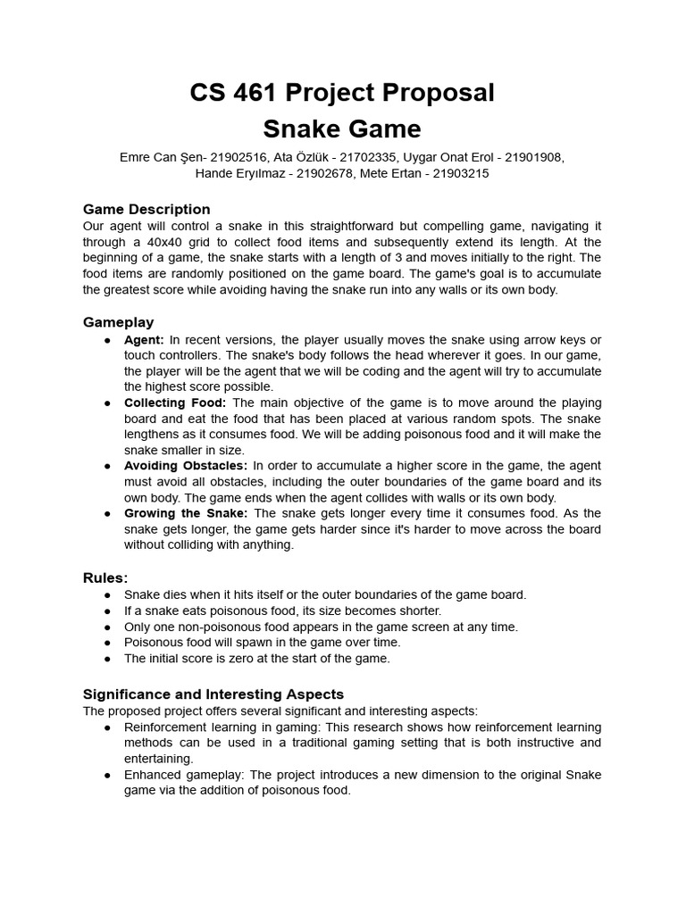 CS 461 Project Proposal | PDF | Cognition | Cognitive Science