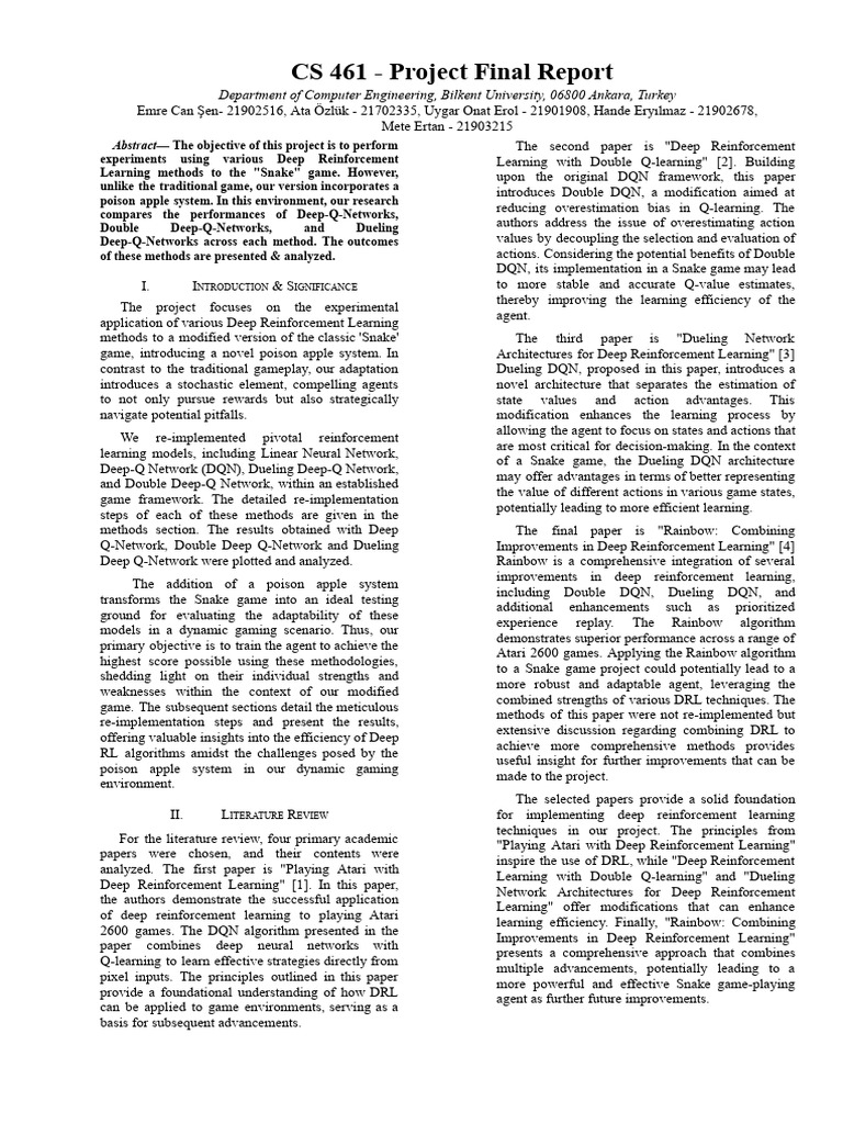 CS461 Final Report Team7 | PDF | Artificial Neural Network | Applied Mathematics