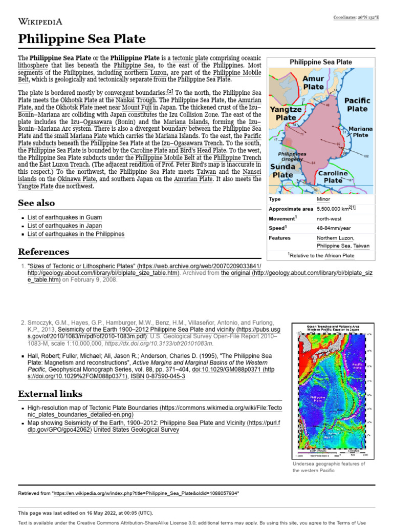 Philippine Sea Plate - Wikipedia | PDF | Structural Geology | Geophysics