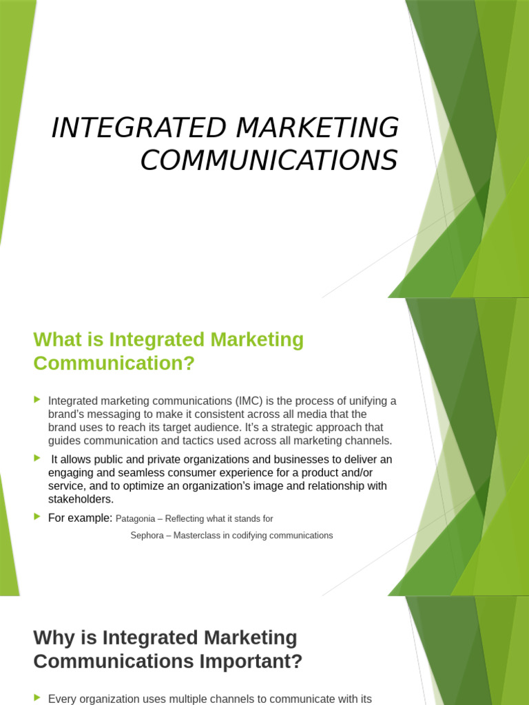 Integrated Marketing Communication | PDF | Marketing Communications ...