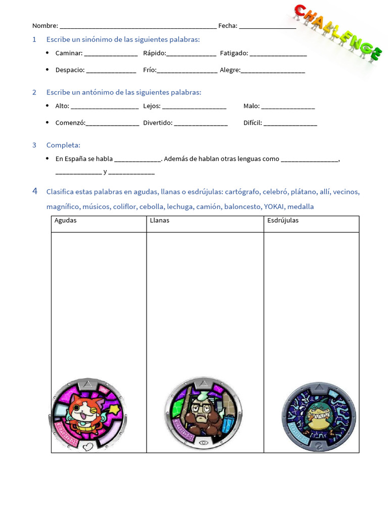 Tema 1 Lengua 4º Primaria - Repaso 1 | PDF | Crecimiento personal y ...