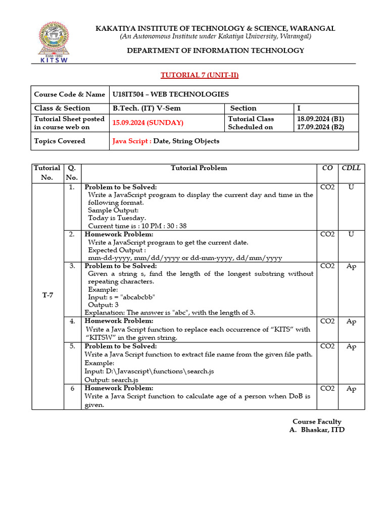 5IT1WTT7 | PDF | Java Script | String (Computer Science)