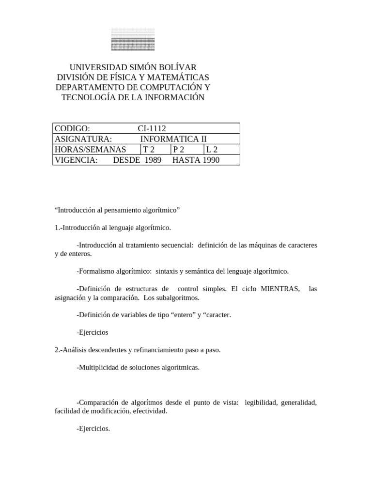 Ci 1112 | PDF | Informática
