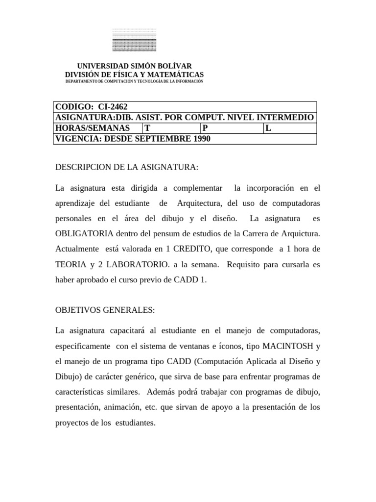 Ci 2462 | PDF | Dibujo | Evaluación