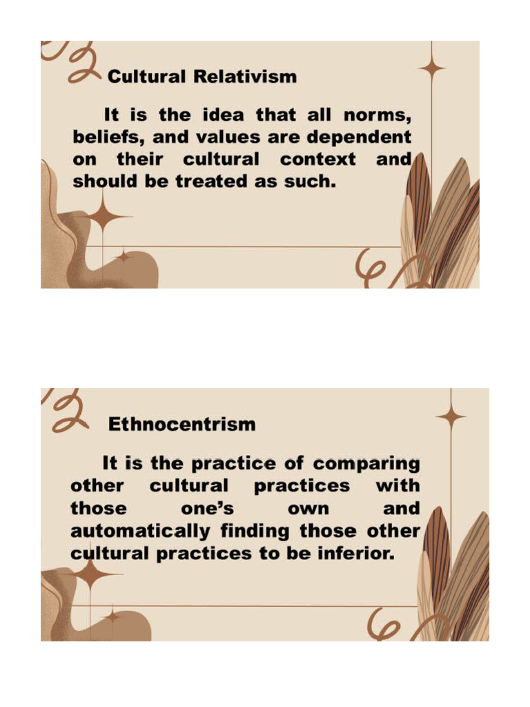 Lesson 3 Cultural Relativism | PDF