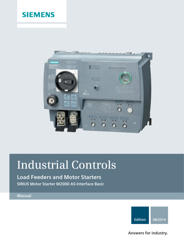SIRIUS M200D AS-Interface Basic Manual | PDF | Rectifier | Switch
