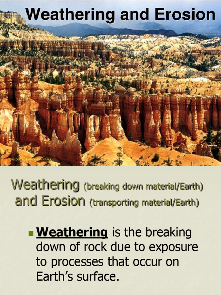Types of Weathering and Erosion Explained | PDF | Soil | Weathering