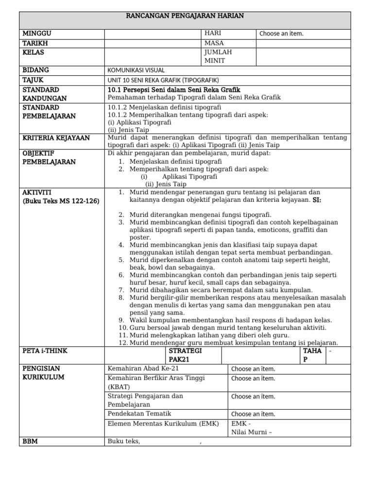 Tajuk 10 Seni Reka Grafik (Tipografi) | PDF