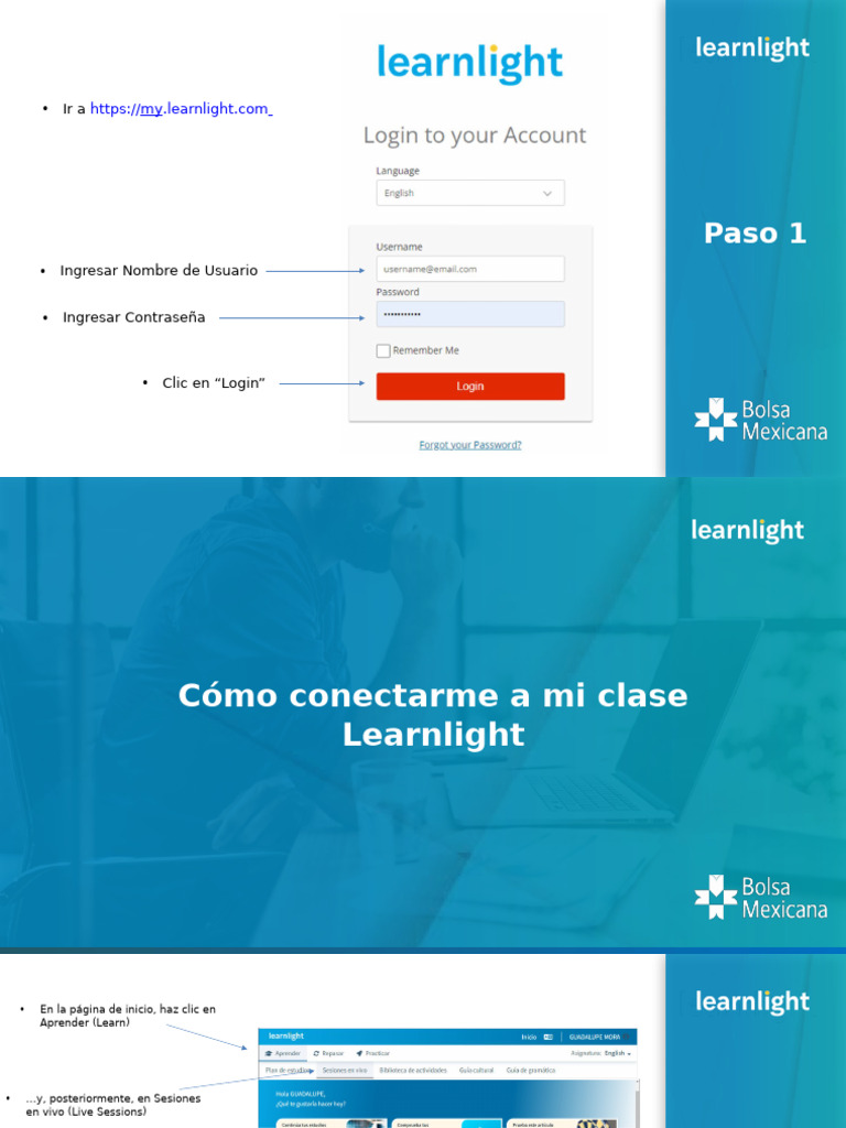 Como Acceder A Mi Aula Learnlight | PDF
