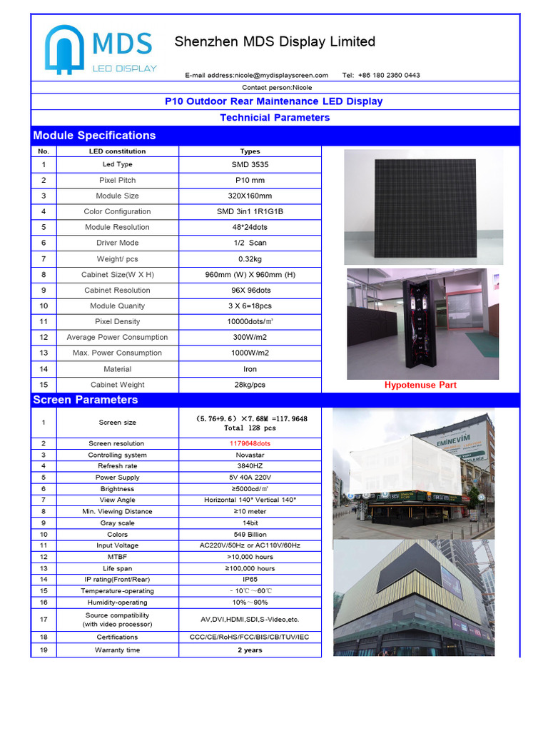 MDS P10 | PDF | Electronic Engineering | Film And Video Technology