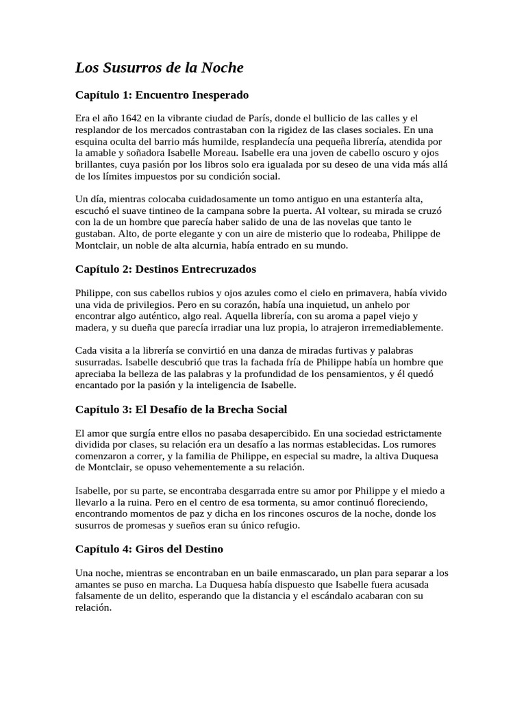 Los Susurros de La Noche | PDF | Amor