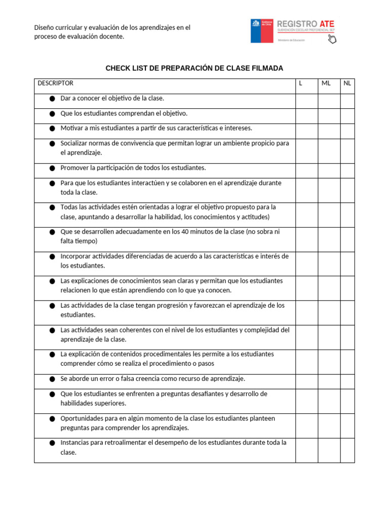 Lista para Revisar Clase Grabada NEET | PDF | Evaluación | Aprendizaje