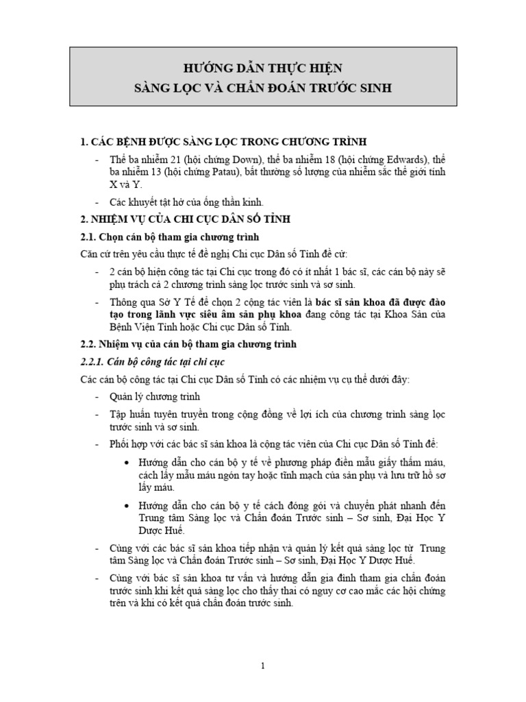 Huong Dan Sang Loc Va Chan Doan Truoc Sinh | PDF