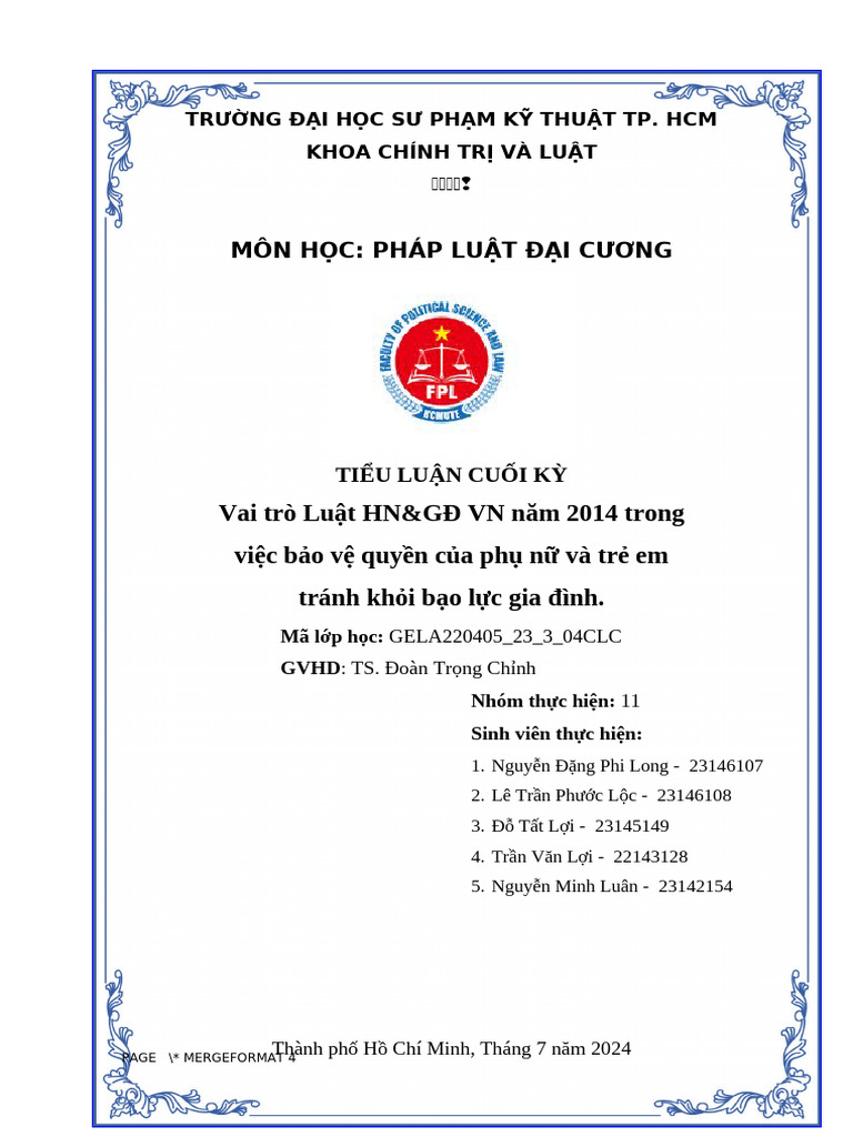 final PLDC nhóm 11 tiểu luận | PDF