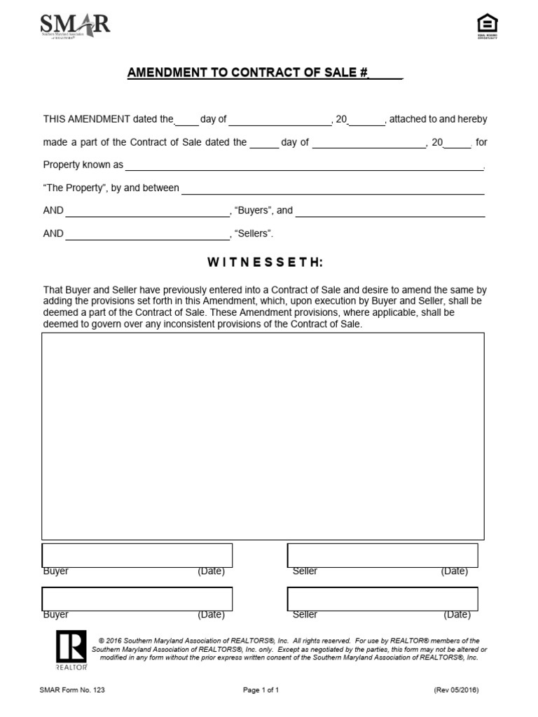 Blank Amendment (SMAR) | PDF | Common Law | Legal Documents