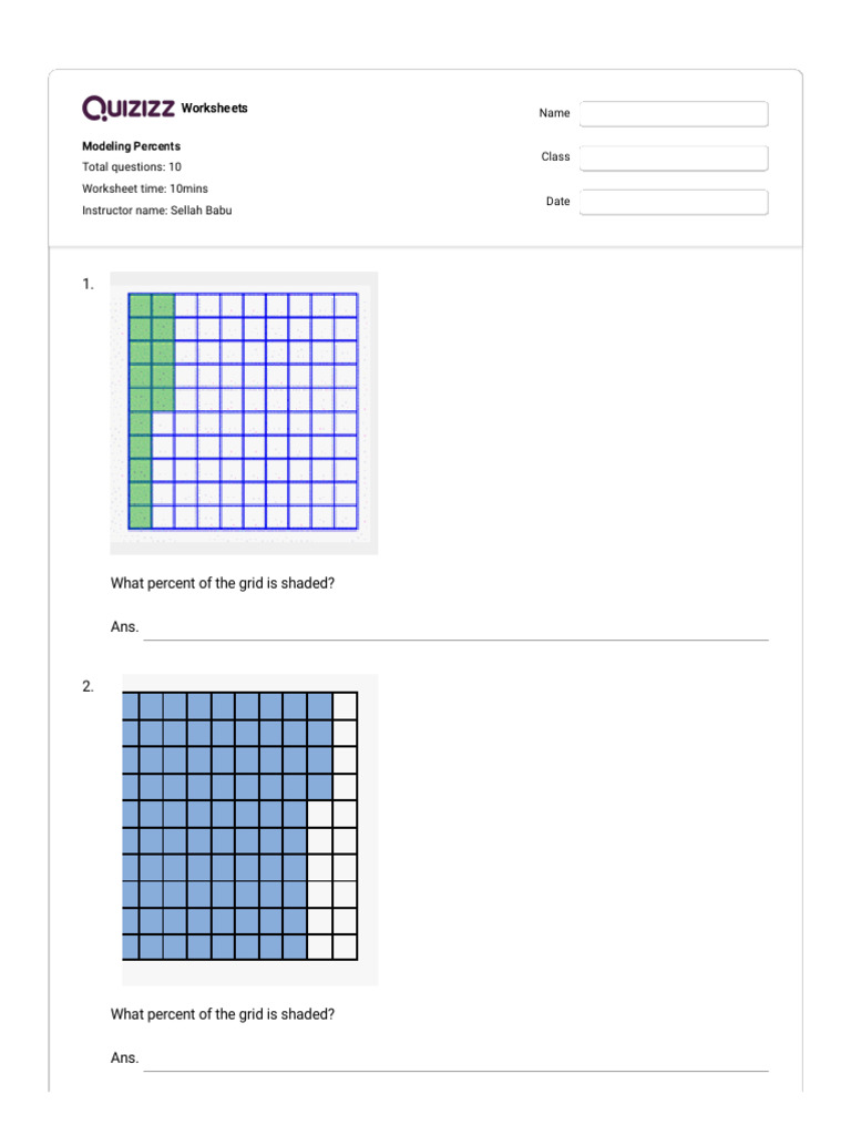 Modeling Percents | PDF | Language Arts & Discipline