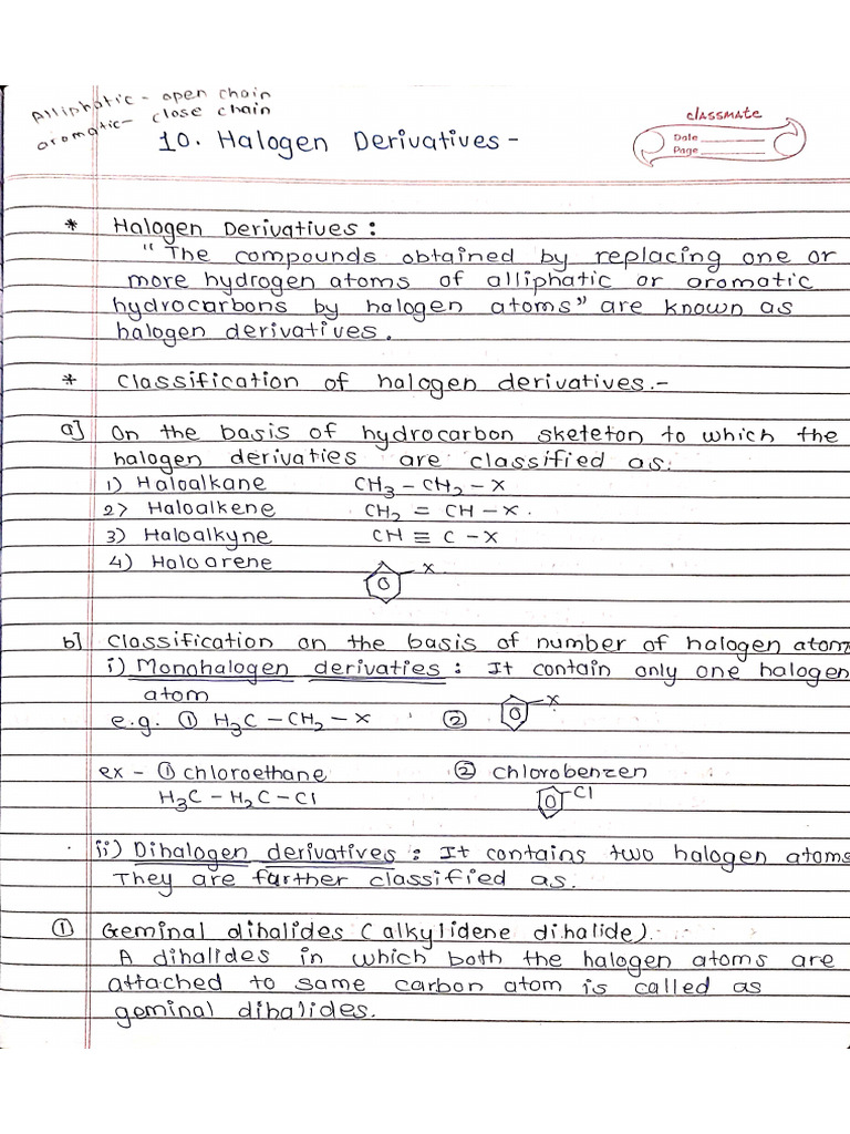 Chem - Halogen Derivatives | PDF
