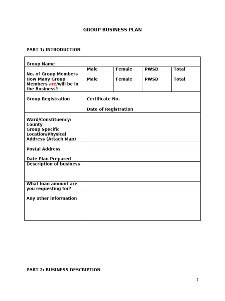 GROUP BUSINESS PLAN | PDF | Expense | Business Economics