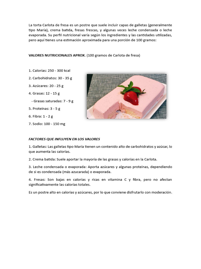 La Torta Carlota de Fresa Es Un Postre Que Suele Incluir Capas de ...
