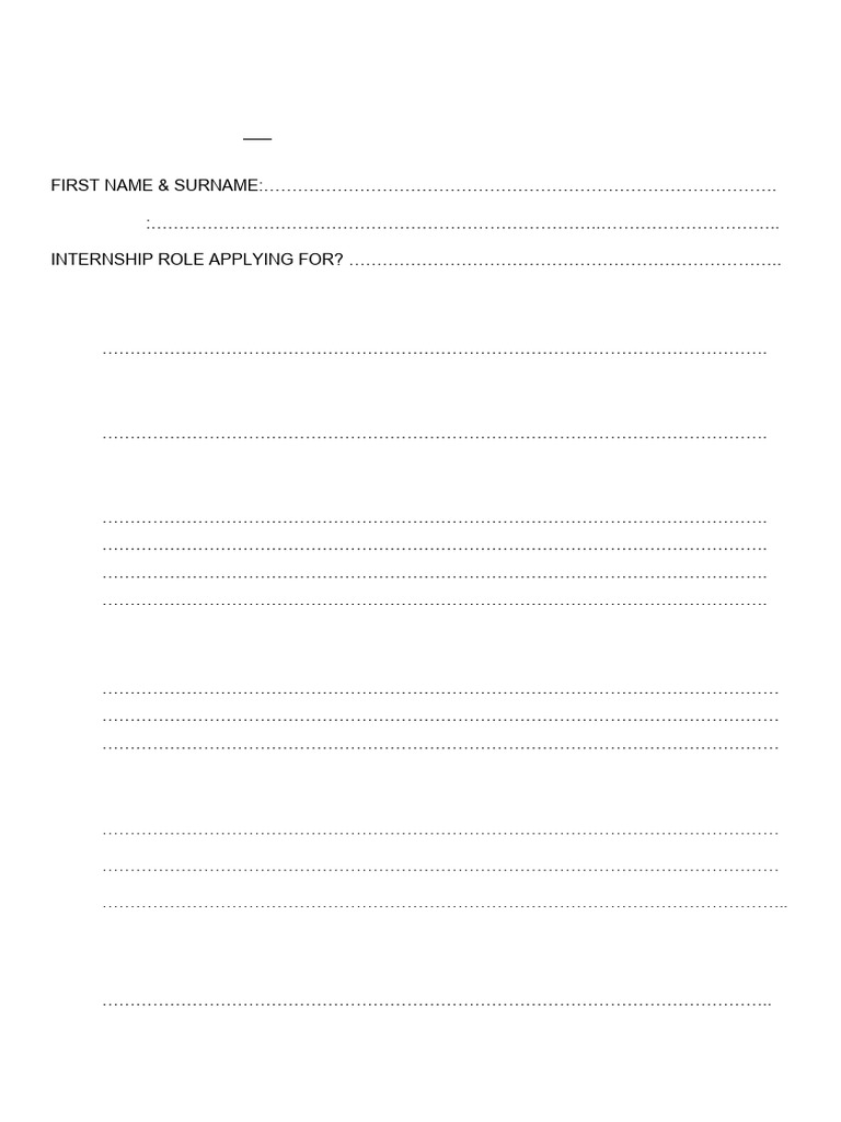 Intern Interview Questions | PDF | Business | Self-Improvement