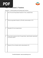 Worksheet - Fraction - Division - Word Problems | PDF