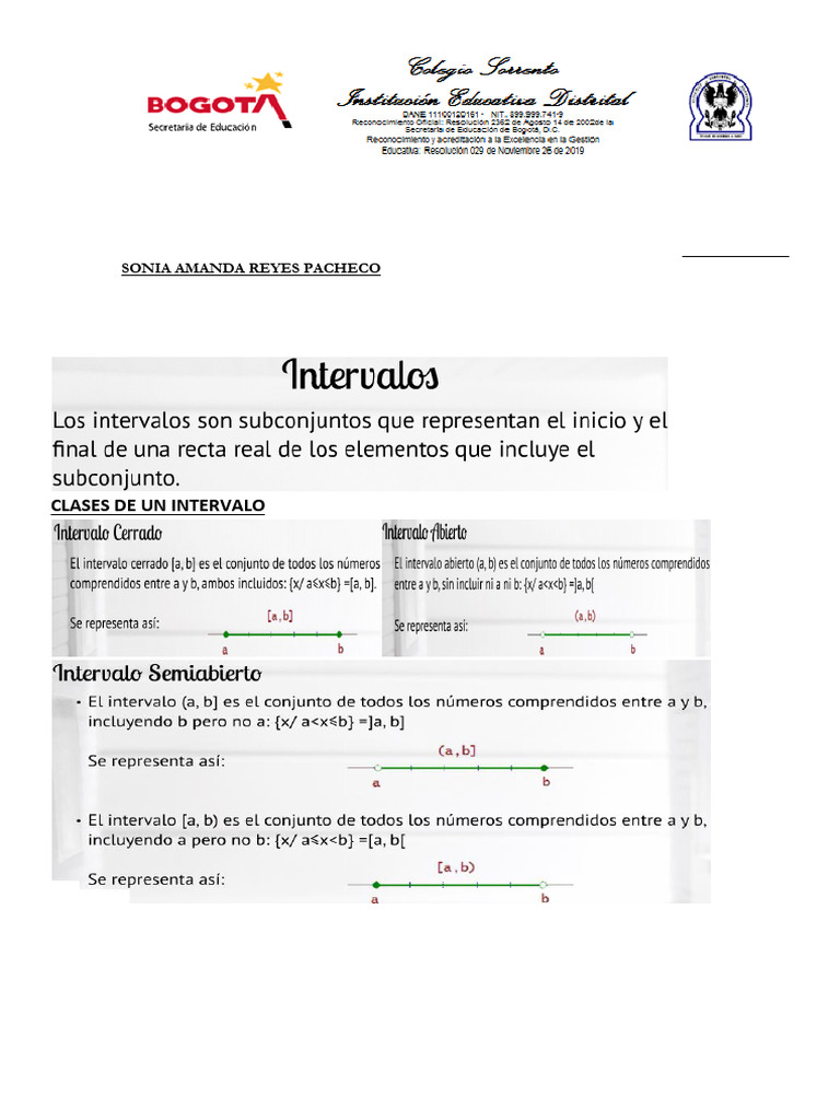 GUÃ A-Intervalos-VALOR Absoluto | PDF | Intervalo (Matemáticas) | Conjunto (Matemáticas)
