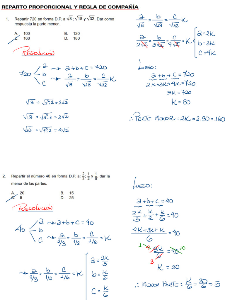 Reparto Proporcional y Regla de Compañia - 230511 - 151424 | PDF