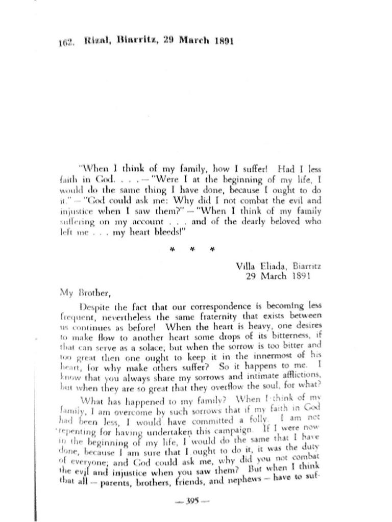 Letter of Rizal | PDF