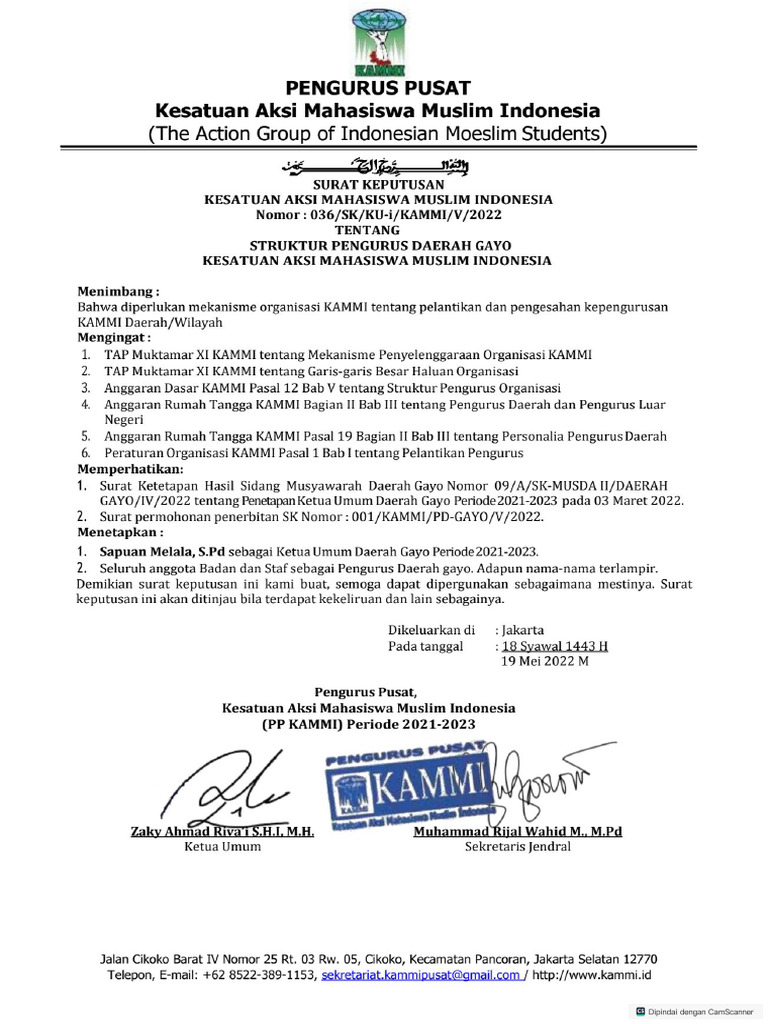 036 SK PD Kammi Gayo | PDF