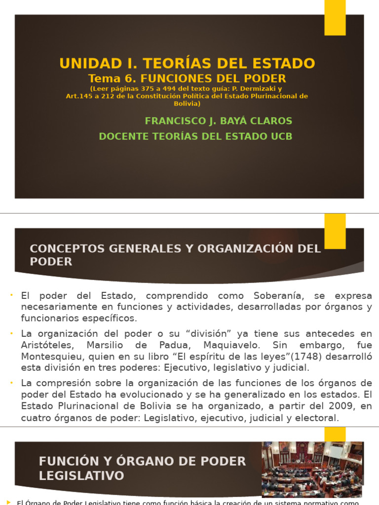 Teoest Funciones de Poder | PDF | Legislador | Judicaturas