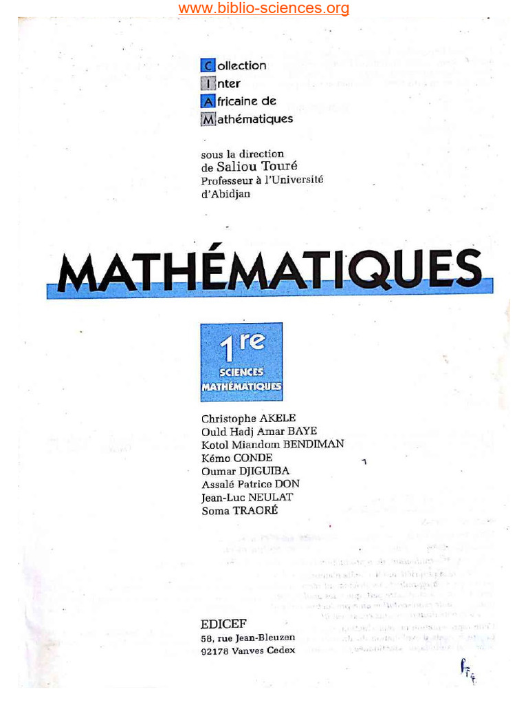 Ciam 1ere SM (Biblio-Sciences - Org) | PDF