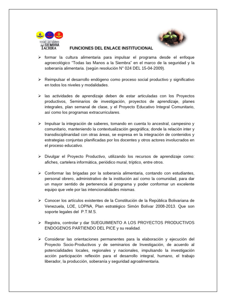 Funciones Enlace PTMS | PDF | Aprendizaje