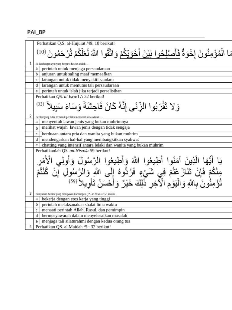 2 Pend Agama Islam & Budi Pekerti Upload | PDF | Ilmu Sosial | Agama & Spiritualitas