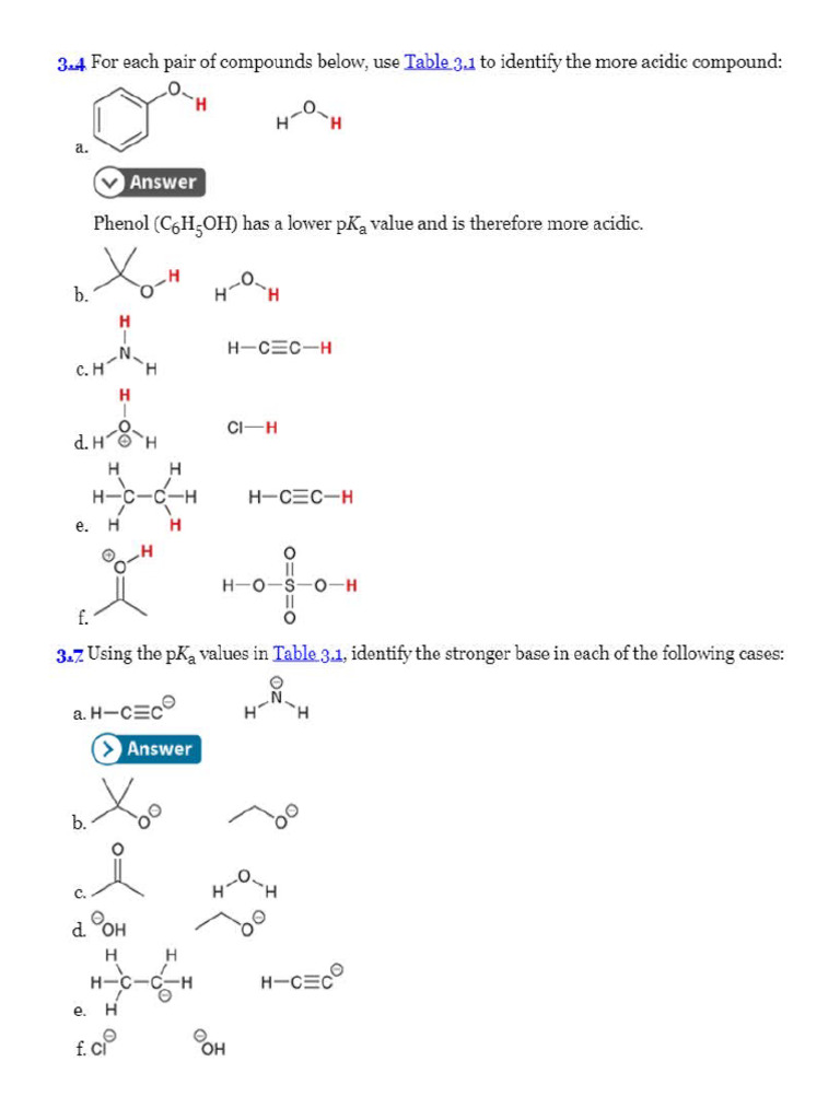 OC Identify The More Acidic Compound | PDF