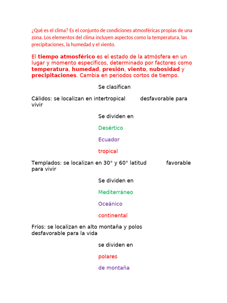 Qué Es El Clima | PDF | Clima | Precipitación