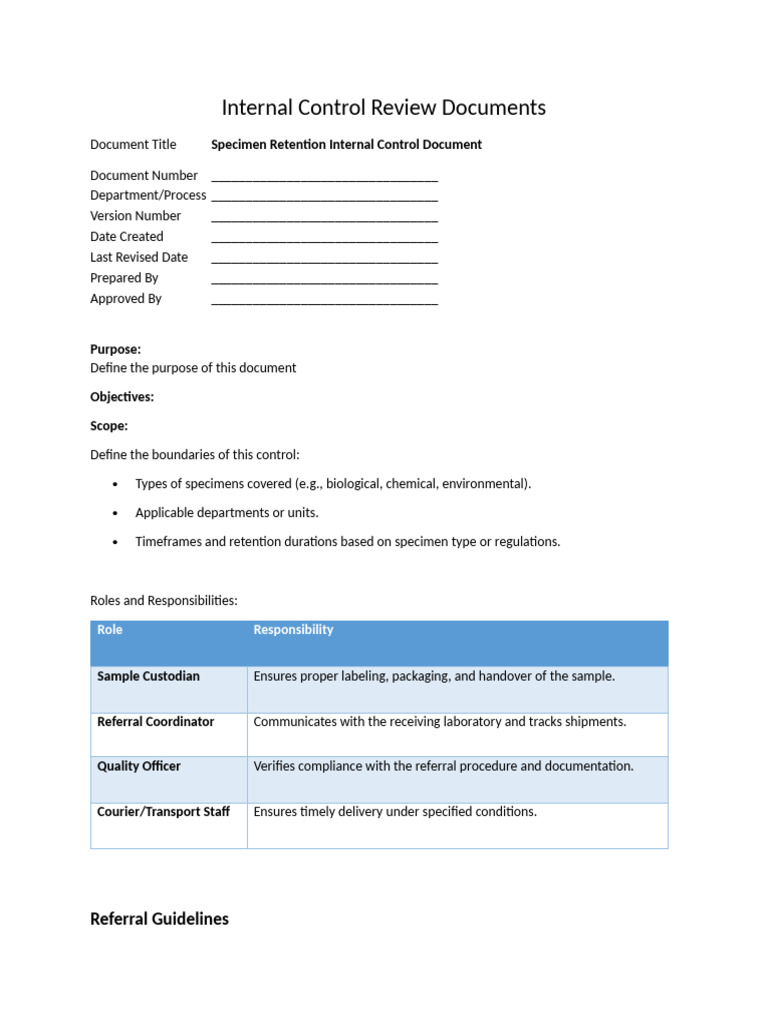 Internal Control Review Documents | PDF | Packaging And Labeling ...