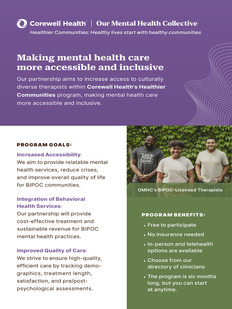 OMHC+CorewellHealth Program Flyer v6 2024 | PDF | Mental Health ...