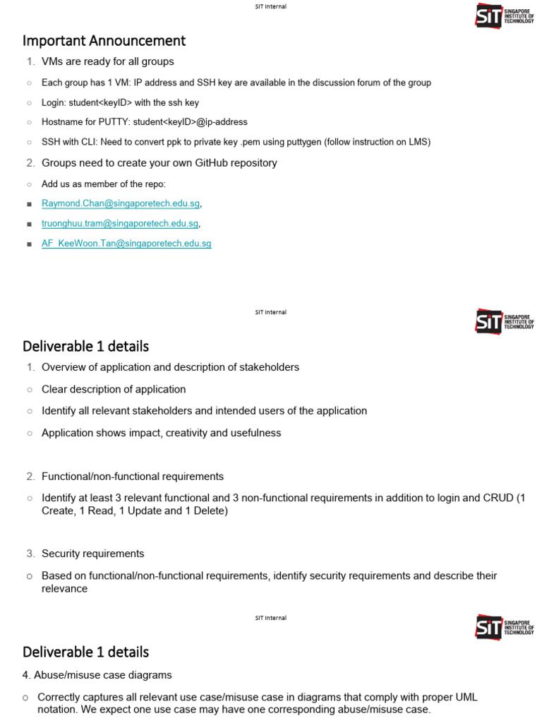 SIT VM Setup & Security Guidelines | PDF | Computing | Information Technology Management