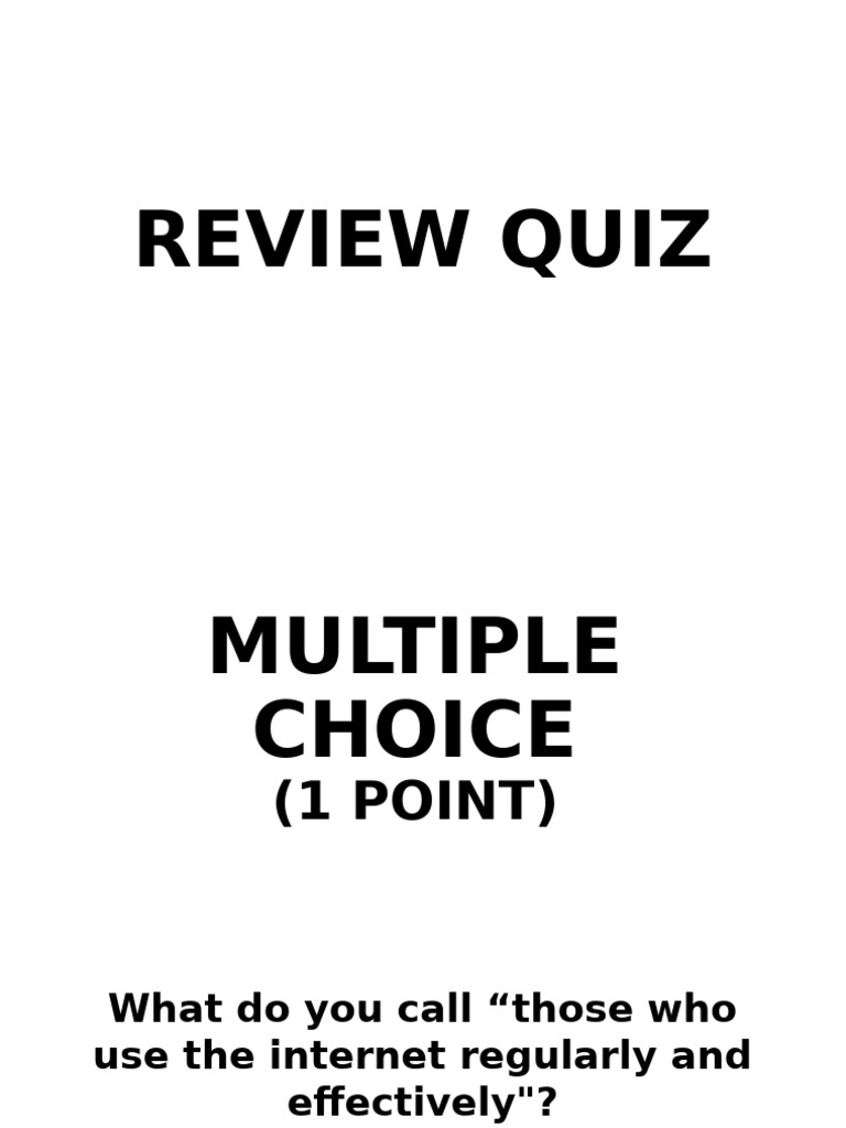 Emtech Ict Review Quiz | PDF | Cybercrime | Privacy