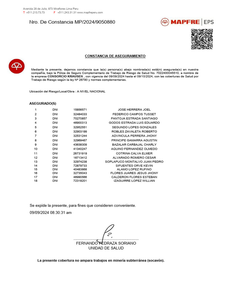 SCTR Oscar | PDF | Seguro