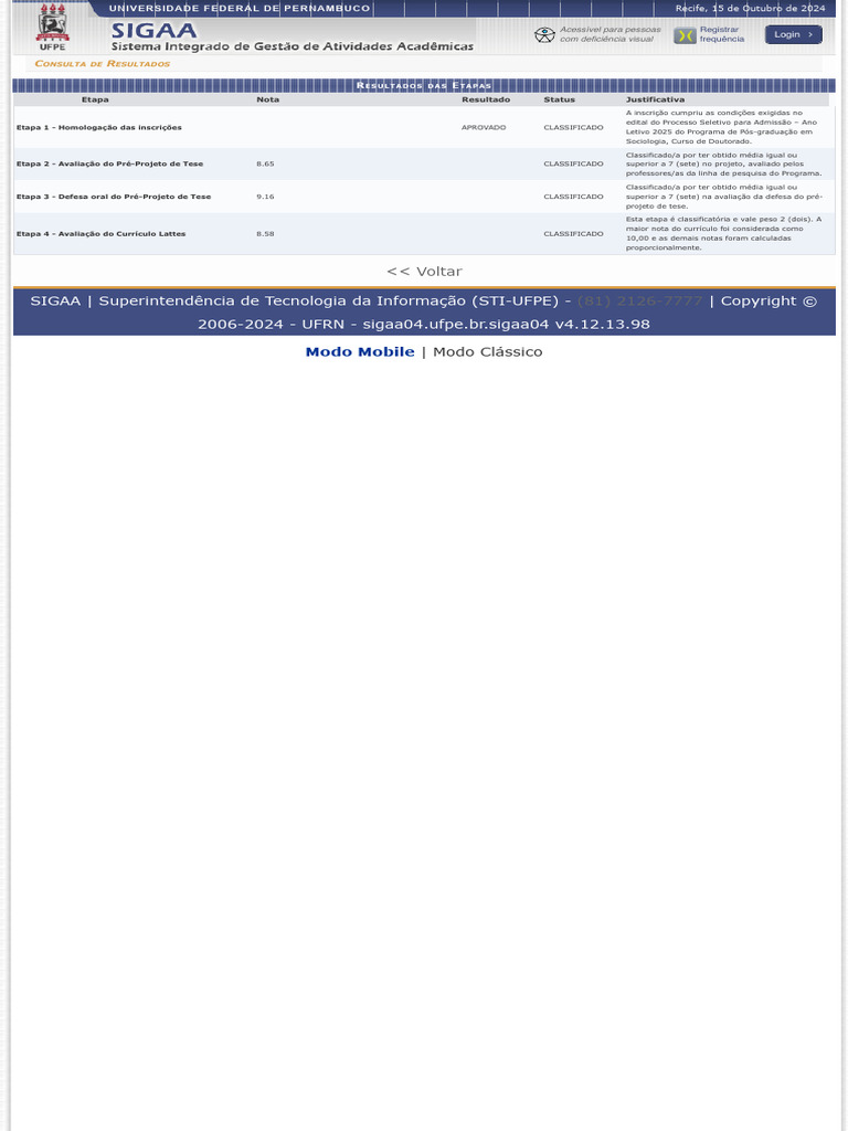 SIGAA - Sistema Integrado de Gestão de Atividades Acadêmicas | PDF ...