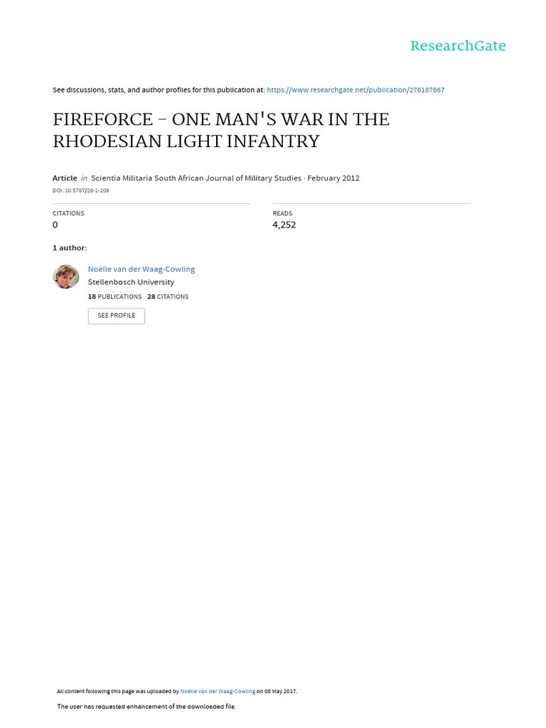 Fireforce - One Mans War in The Rhodesian Light I | PDF | Military ...
