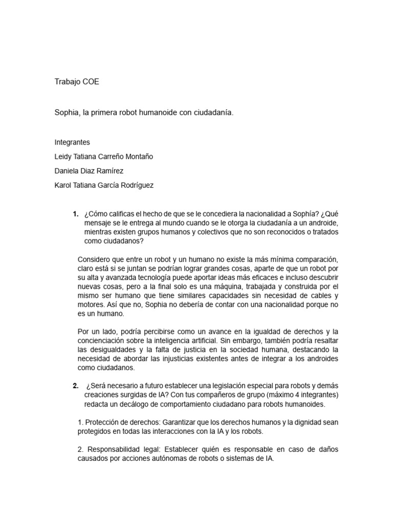 Trabajo COE | PDF | Inteligencia artificial | Inteligencia (IA) y semántica